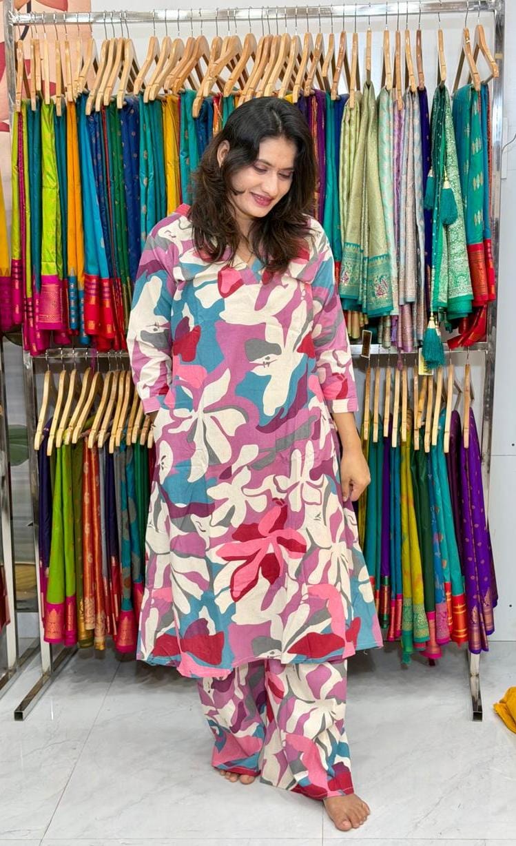 Multicolor Harmony Coord Set – Pruthviraj Sarees